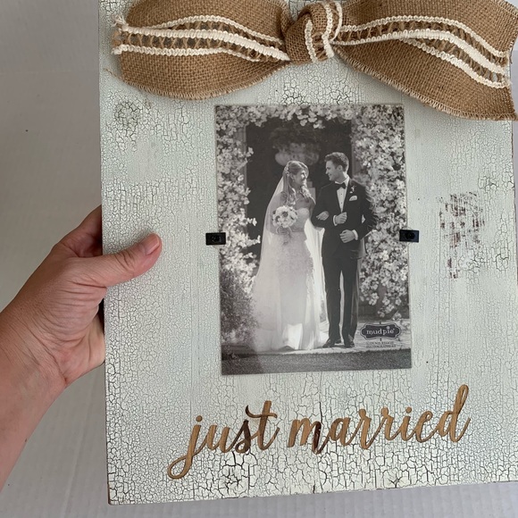Mud Pie | Accents | Just Married Photo Frame | Poshmark